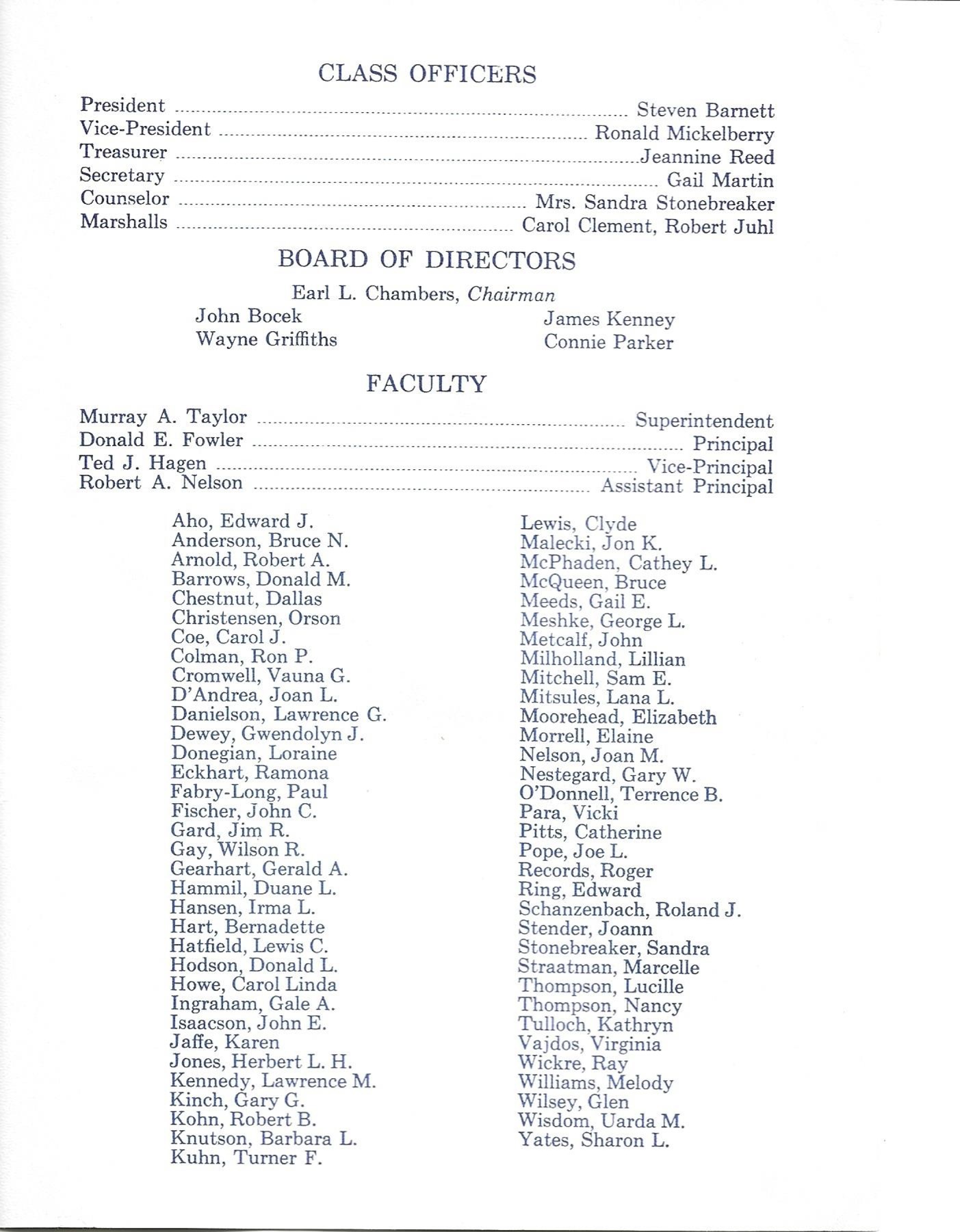 The Class of 1970 – The First Raiders: Class of 1970